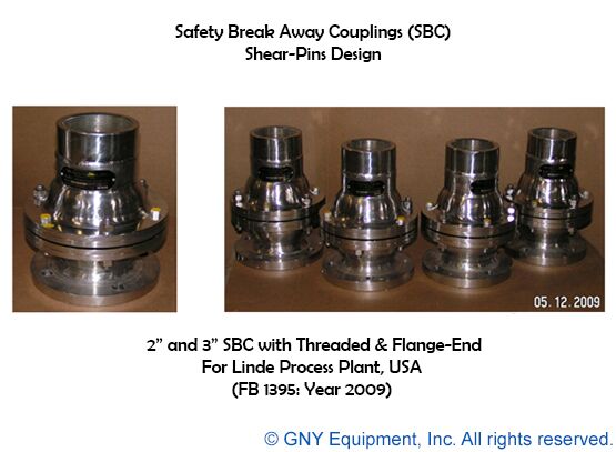 GNY Safety Break-Away Couplings (Shear-Pin Design) – GNY Equipment, Inc.